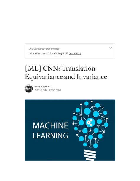 PDF ML CNN Translation Equivariance And Invariance