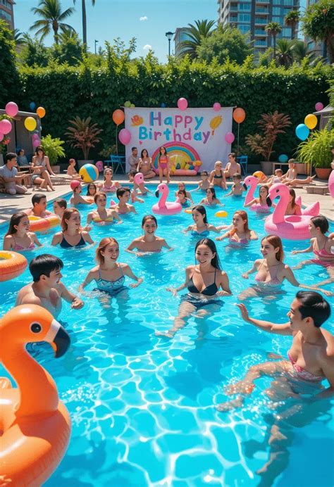 50 Splash And Celebrate Pool Party Birthday Bash