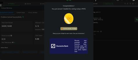 Ishika Gupta On Linkedin Geekstreak2024 Deutschebank Geeksforgeeks