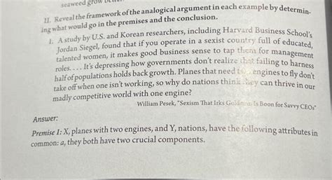 Ii Reveal The Framework Of The Analogical Argument