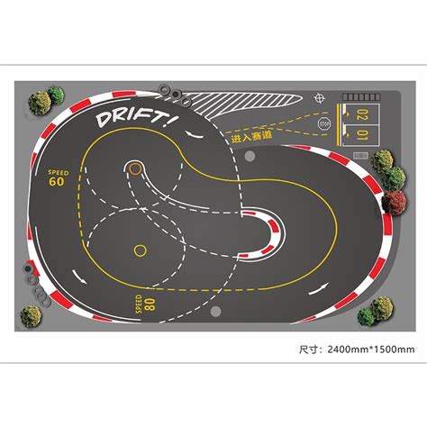 24m Drift Track Runway Racetrack Multiple Route For Rc 128 124