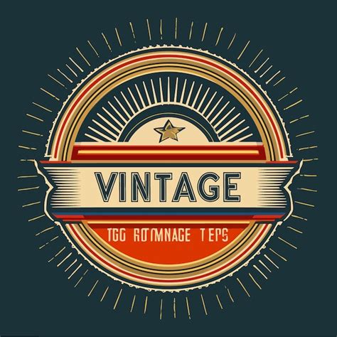 Vintage Retro Logos Vector Flat Premium Ai Generated Vector