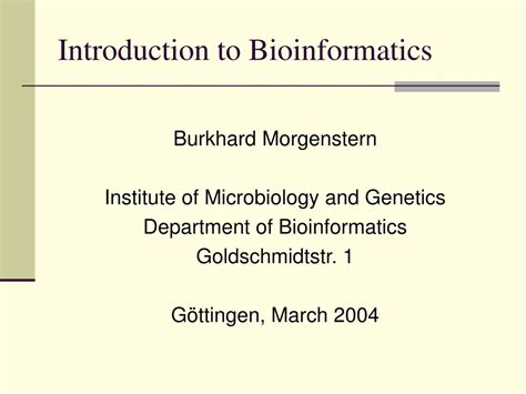 Ppt Introduction To Bioinformatics Powerpoint Presentation Free
