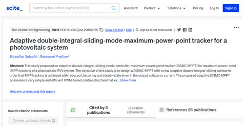 Adaptive Double‐integral‐sliding‐mode‐maximum‐power‐point Tracker For A Photovoltaic System