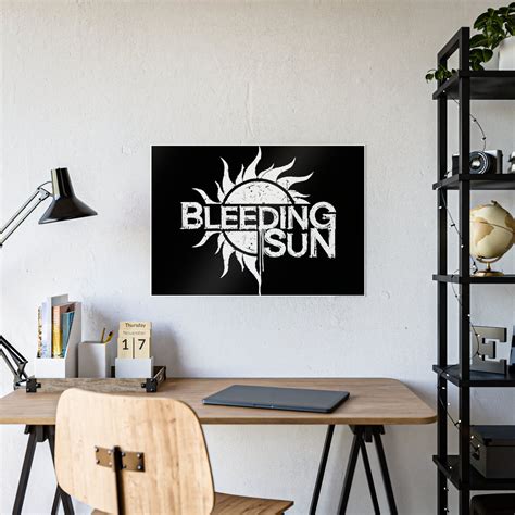 Bleeding Sun White Logo Gloss Poster Bleeding Sun Band