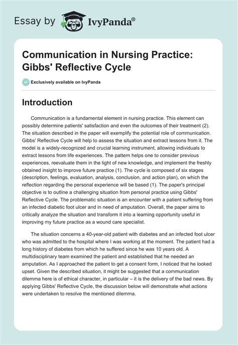 Buy A Reflective Essay Examples Using Gibbs Model Gib Vrogue Co