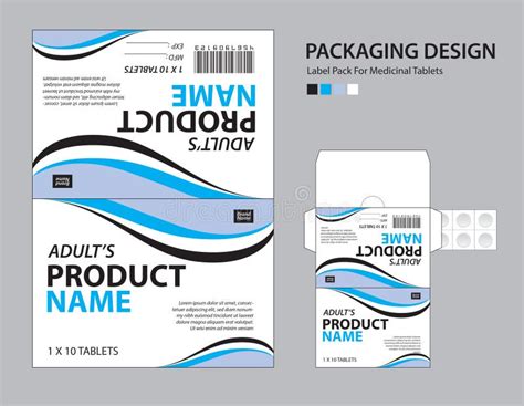 Label Pack For Medicinal Tablets Label Medicine Paper Design Medicine Packaging Design