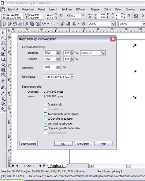 Export Problem Sizes Changes CorelDRAW Graphics Suite X5 CorelDRAW Graphics Suite X5
