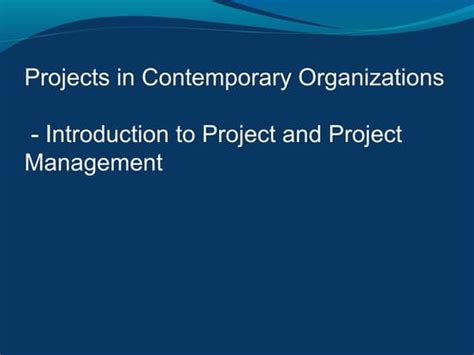Introduction To Project Managementpdf