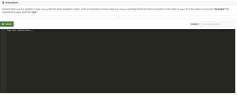 Solved Instructions Assume That Name Is A Variable Of Type