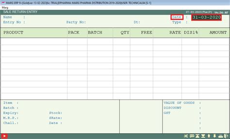 How To Create Sale Return In Marg Software