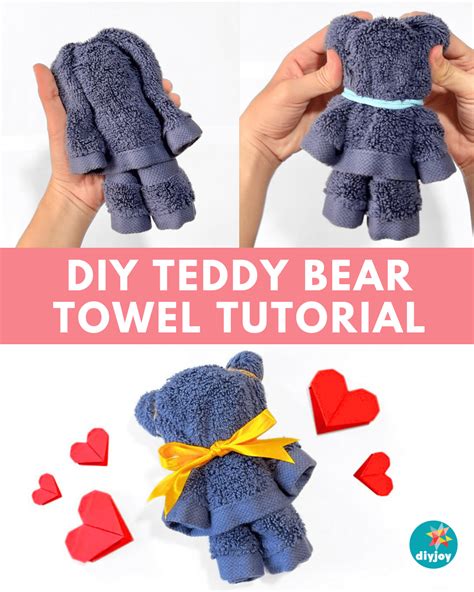 Diy Towel Teddy Bear Tutorial Diy Joy