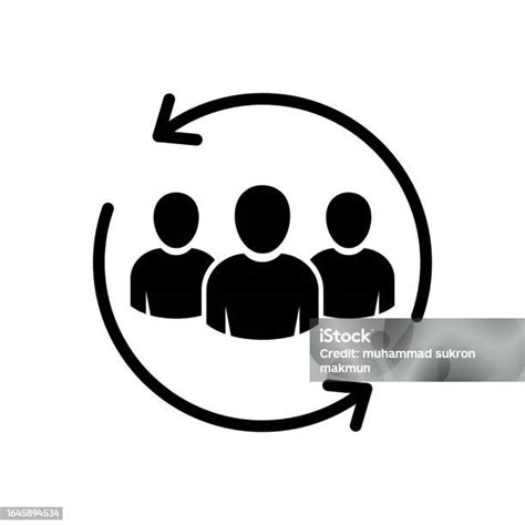 고객 아이콘입니다 고객 유지 재방문 고객 벡터 문자 모양 아이콘입니다 인적 자원 관리 반환 기호 매니지드 케어 고객 관계 관리 직원 관행 증권 시세 표시기 유지에 대한 스톡