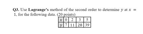 Solved Q Use Lagrange S Method Of The Second Order To Chegg Com
