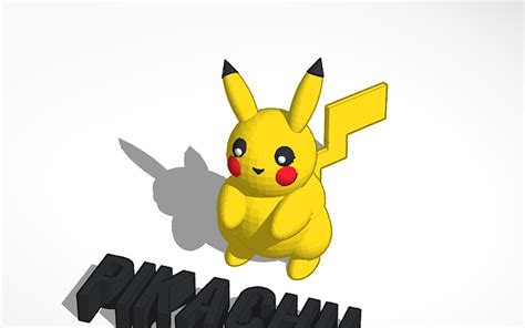 3d Design Pikachu Tinkercad