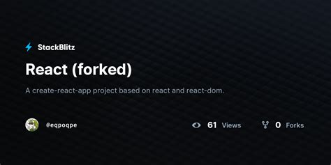 React Forked StackBlitz
