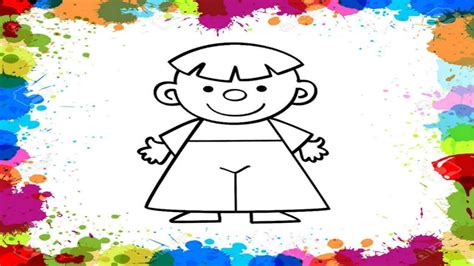 Как нарисовать МАЛЬЧИКАУЧИМ ЦВЕТАРисунок раскраска МАЛЬЧИКhow To