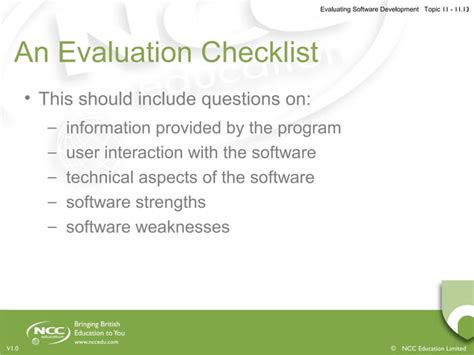 Evaluating Software Development Ppt