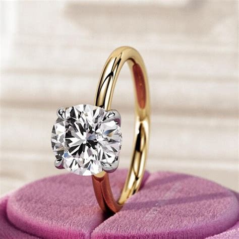 25ct Round F Vs1 Igi Lab Grown Diamond Engagement Ring Solid 14k Two