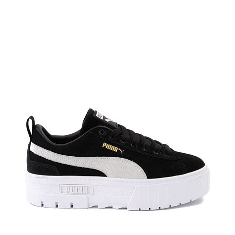 Womens Puma Mayze Platform Athletic Shoe Black Journeys