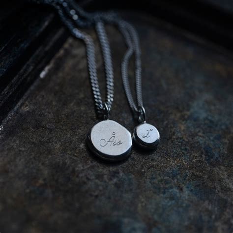Sisin Necklace Silver Engravable Handmade In Our Studio In Stockholm