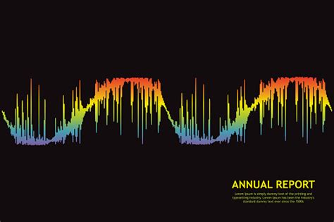 검은 색에 대한 연례 보고서를 흔들 3d 레인보우 펄스 음악 플레이어 유체 디자인 기호 벡터 이퀄라이저 요소 건강관리와 의술에 대한 스톡 벡터 아트 및 기타 이미지 Istock