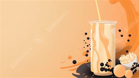Best Delicious Milk Tea Powerpoint Background For Presentation