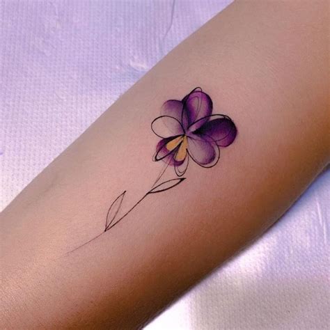 Minimalist Violet Tattoo