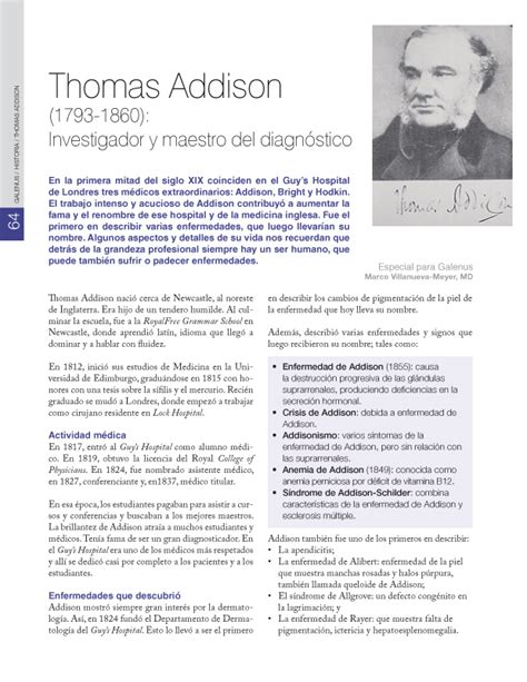Thomas Addison 1793 1860 Revista Galenus