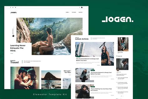 Logen Lifestyle Blog Elementor Template Kit Latest Download