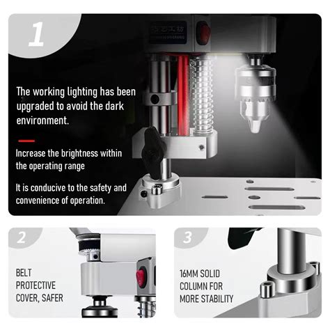 Mini Drill Press Benchtop Drill Press With B10 Chuck For Engine Model