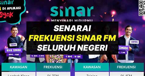 Senarai Frekuensi Sinar Fm Seluruh Negeri Di Malaysia