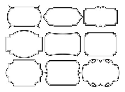 Set Of Frames Border Design Vintage 4315513 Vector Art At Vecteezy