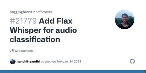 Add Flax Whisper For Audio Classification · Issue 21779 · Huggingface