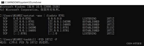 Windows关闭指定端口进程命令如何关闭8761端口 Csdn博客