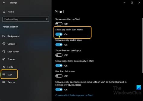How To Add Or Remove All Apps List In Start Menu On Windows 11 10