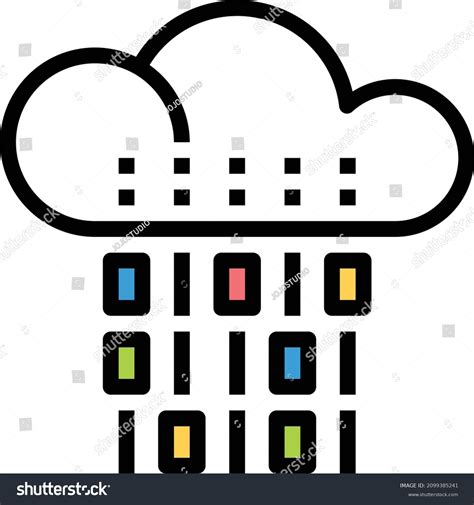 Cloud Analysis Icon Line Vector Stock Vector Royalty Free 2099385241