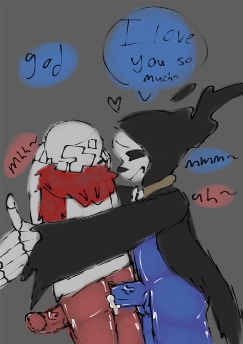 Rule 34 Aftertale Against Wall Gay Gay Sex Geno Sans Pun Lord Reaper