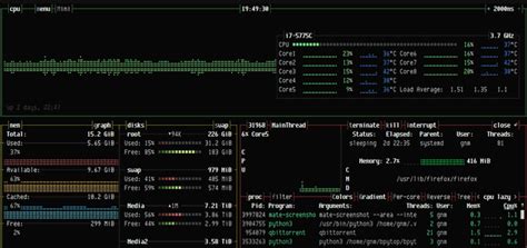 Bpytop Resource Monitoring Tool For Linux
