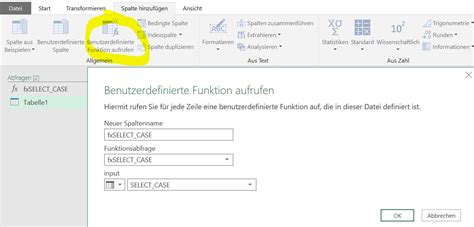 Power Query Benutzerdefinierte Wiederverwendbare Funktion Erstellen