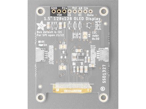 Pinouts Adafruit Grayscale 15 128x128 Oled Display Adafruit