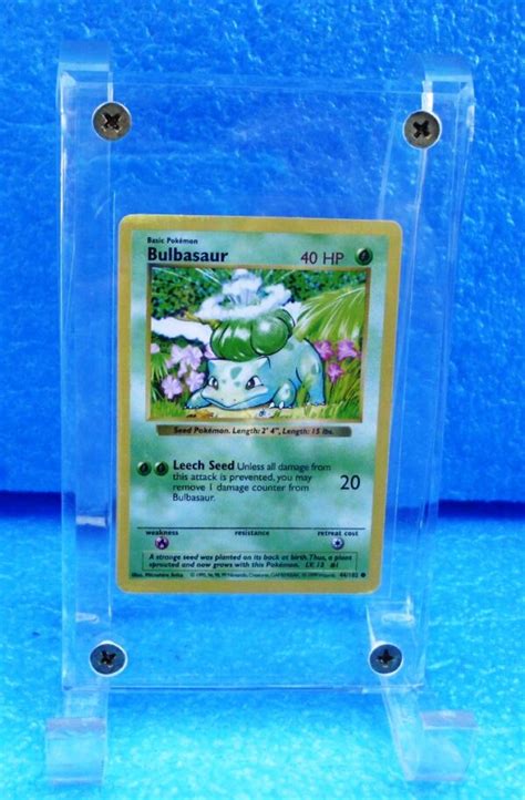 Bulbasaur Card 44 102 Shadowless Borders “pokemon Unlimited Base Set” Wizards Of The Coast