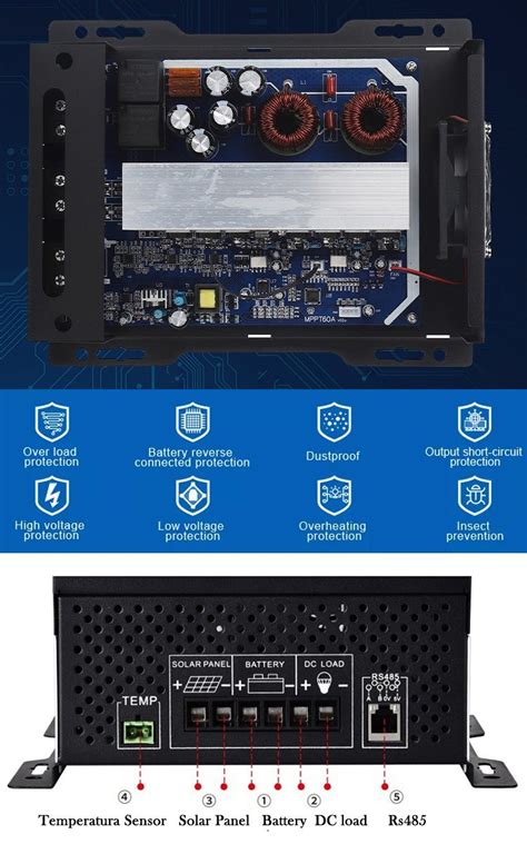 80a 12v 24v 48v Mppt Solar Charge Controller Input Voltage 220vlcd Display Solar Charge