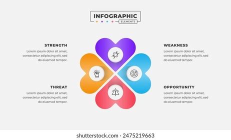 Swot Analysis Infographic Template Icons Stock Vector Royalty Free Shutterstock