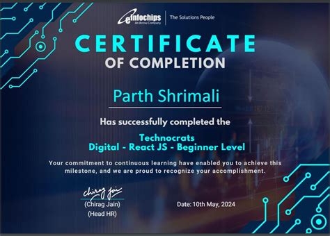 Parth Shrimali On Linkedin React Webdevelopment Continuouslearning Newskills Einfochips