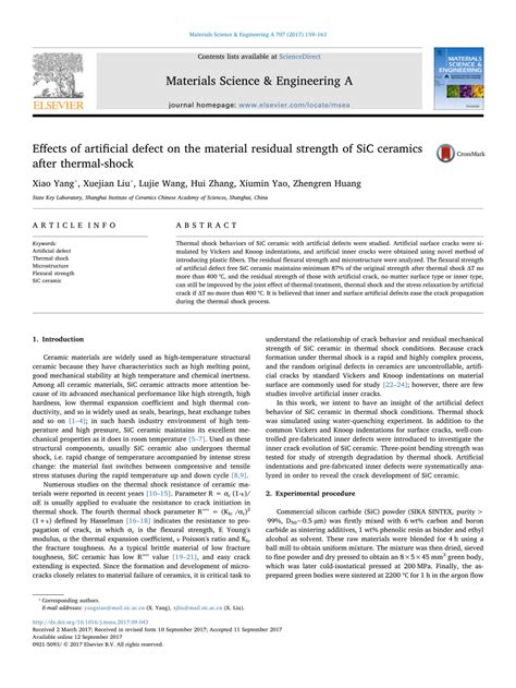 Pdf R Curve Analysis Of Solid Phase Sintered And Liquid Phase Sintered Silicon Carbide