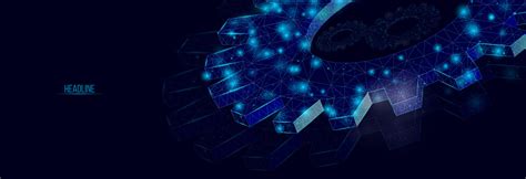 와이어 프레임 톱니 바퀴의 낮은 폴리 조성 추상 벡터 기어 진한 파란색 배경에 현대 3d 벡터 그림 기계 기술 엔지니어링 개발 비즈니스에 대한 개념 기어 기계 부분에 대한