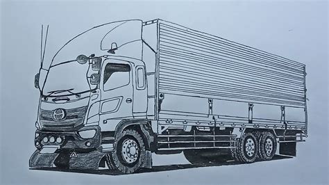 Menggambar Truk Hino Wing Box Menggambar Truk Hino 500 Menggambar