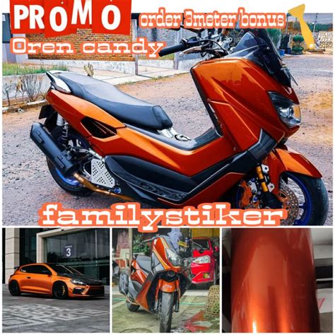 Jual Stiker Skotlet Oren Candy Sekotlet Motor Metalik Candy Sticker