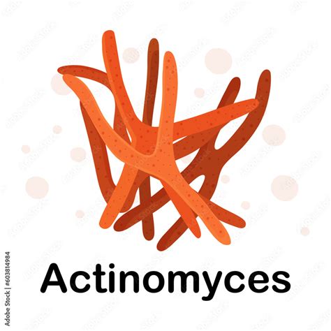 Bacteria In The Body Microorganisms Actinomyces Medicine And Health Cartoon Microbiota